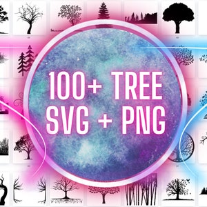 100 Tree PNG SVG Bundle, Tree Clipart Set, Nature Vector Graphics, Tree ...