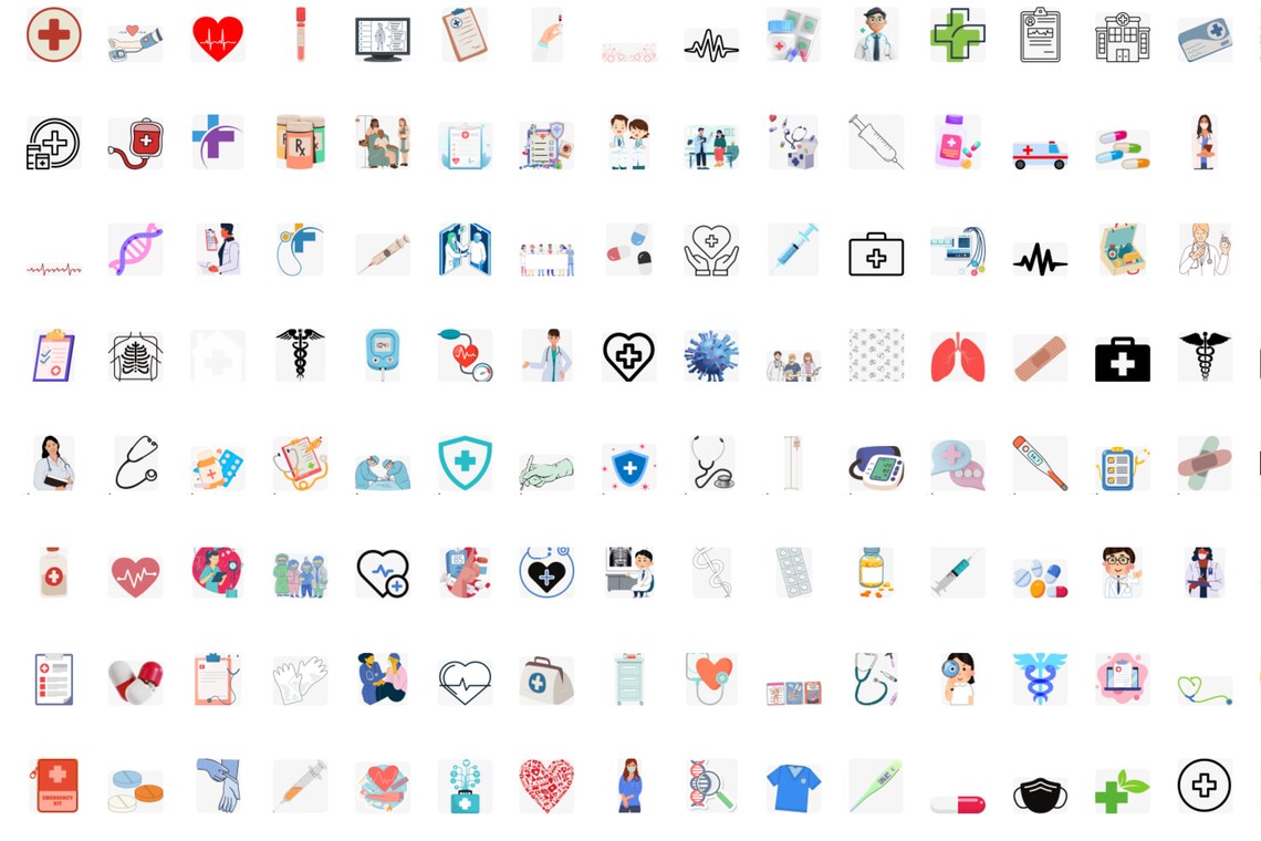 Medical PNG Icon Set, Healthcare Digital Clipart, Hospital Clip Art ...