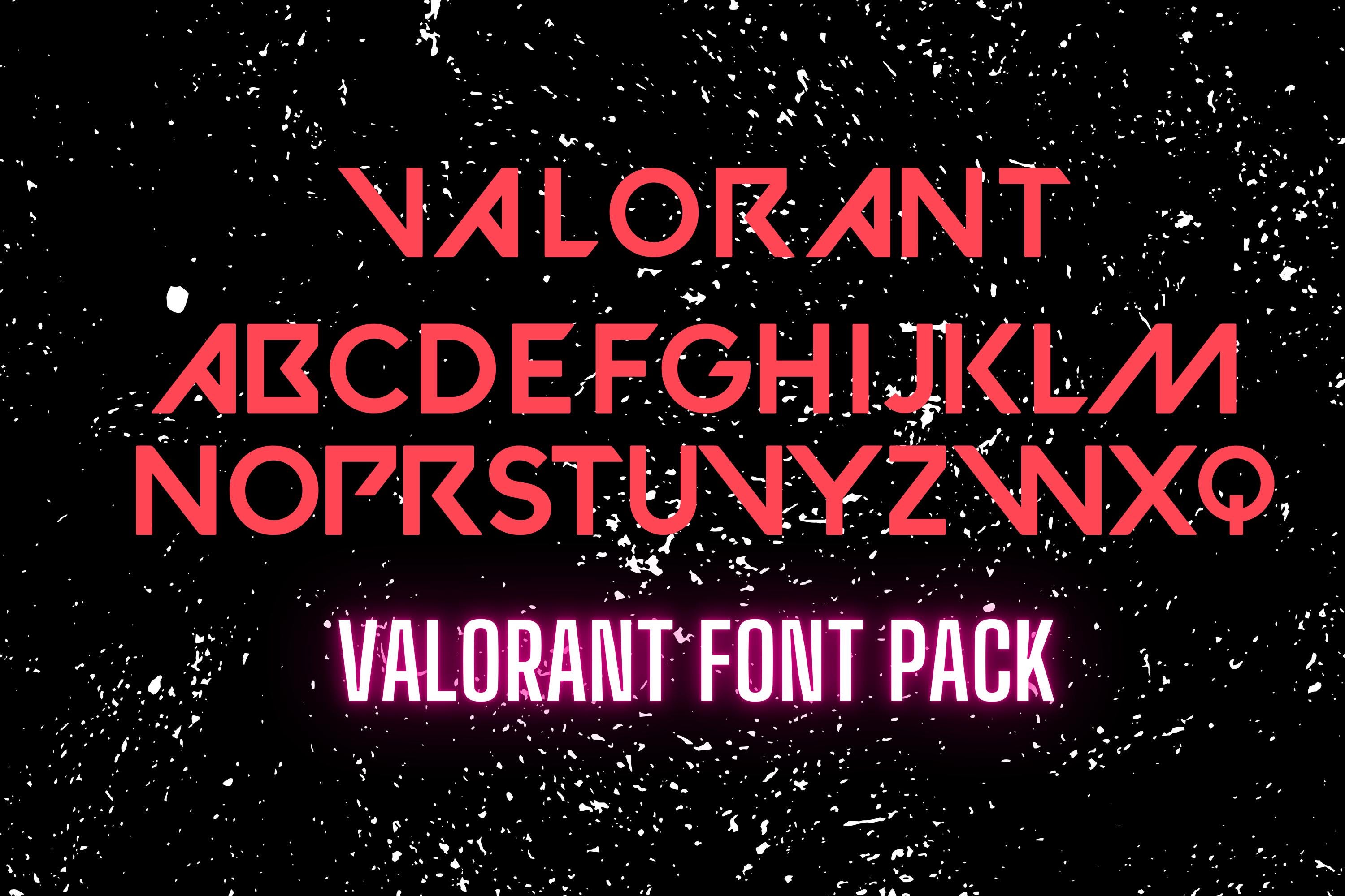 Valorant Font Pack Bundle, PNG SVG Files, Digital Typography Set ...