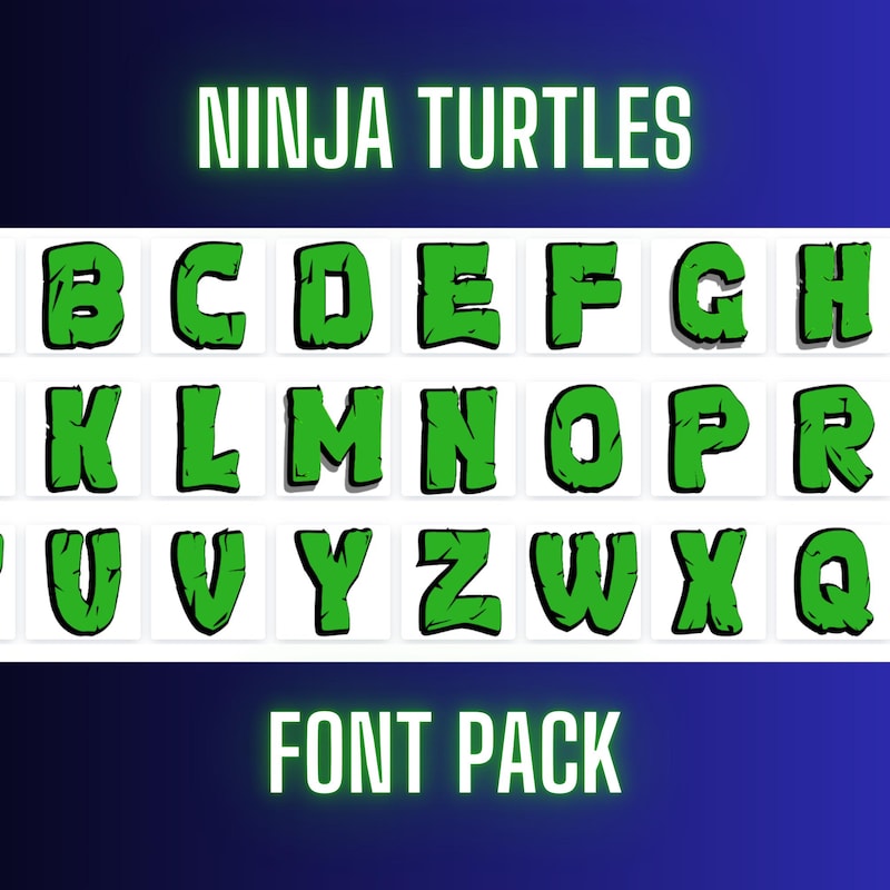 Ninja Turtle Font - Etsy