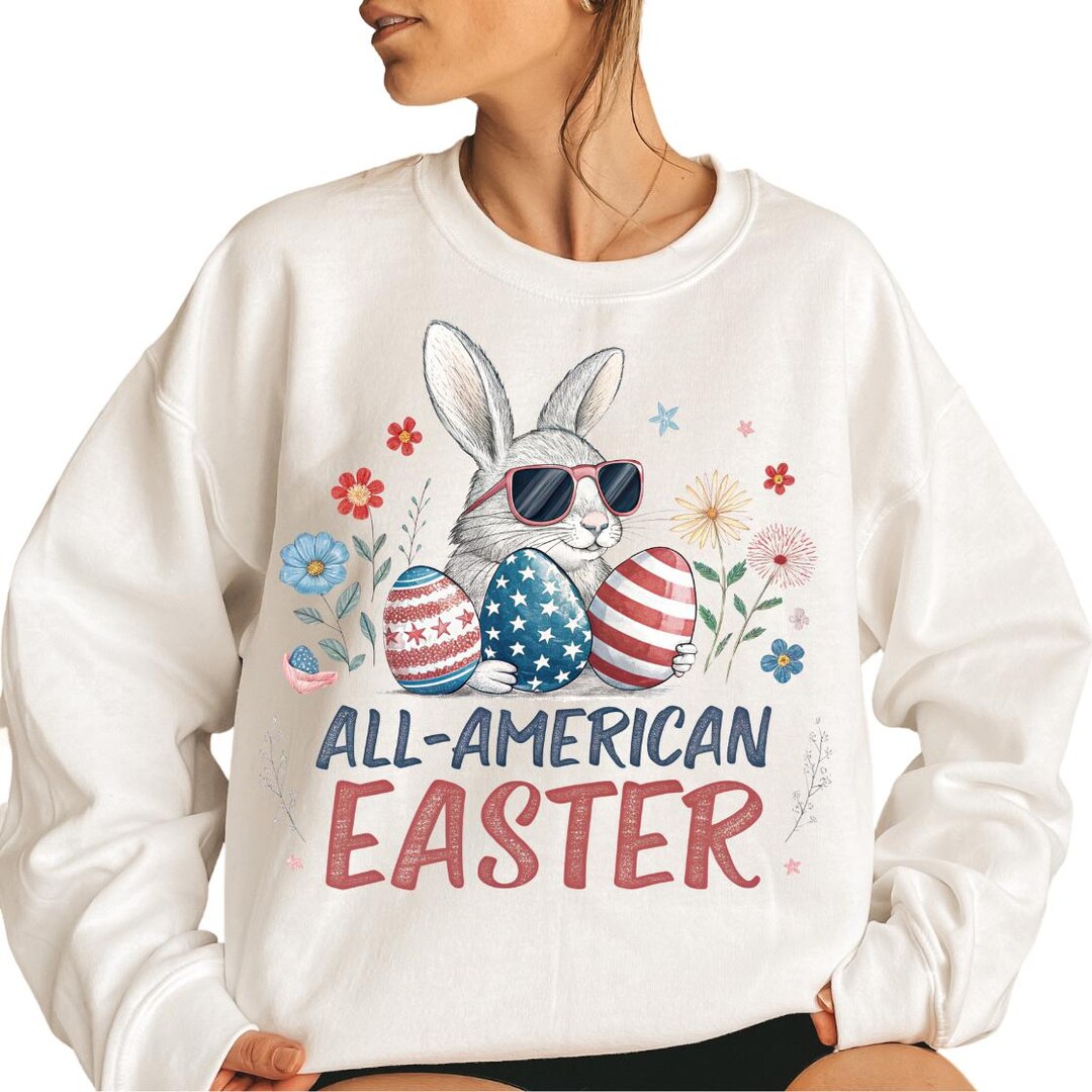 Patriotic Easter Bunny PNG | American Easter Sublimation | USA Flag ...
