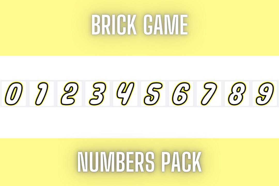Brick Building Blocks Numbers PNG SVG JPG, Digital Download for ...