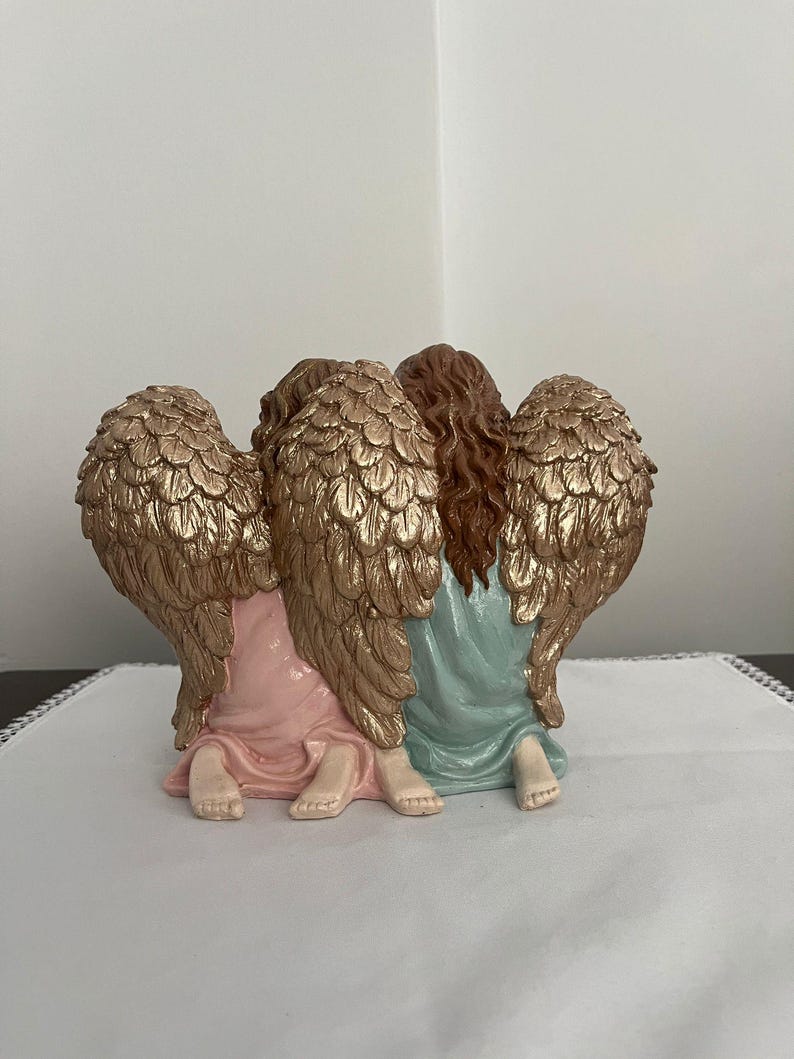 Decorative Couple Angel Statue,elegant Resin Statue, Special Design ...