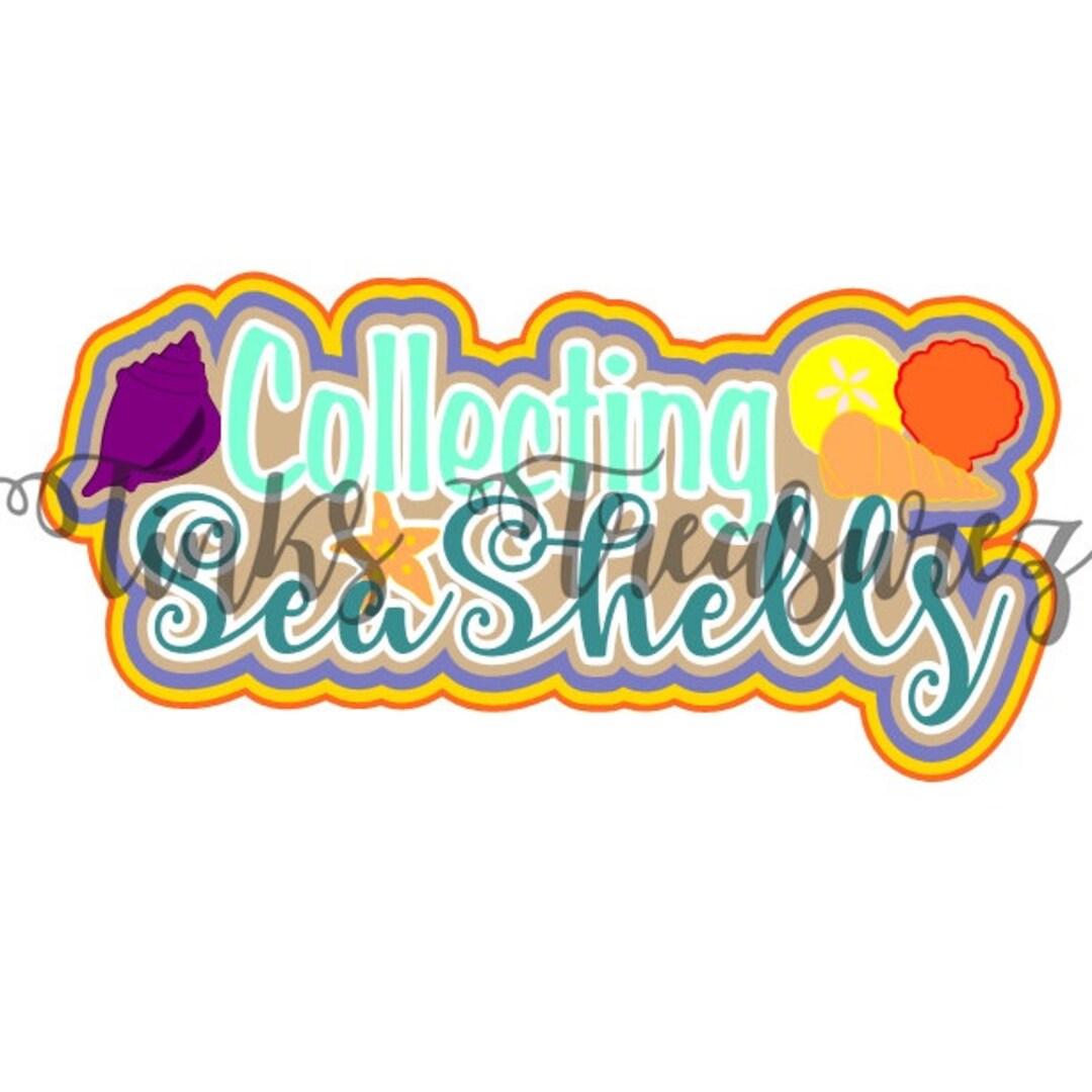 Collecting Sea Shells SVG Clipart, Beach, Island, Vacation SVG ...