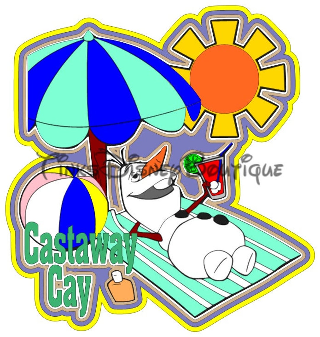 Disney SVG Clipart Title Olaf Cruise Castaway Cay Scrapbook - Etsy Denmark