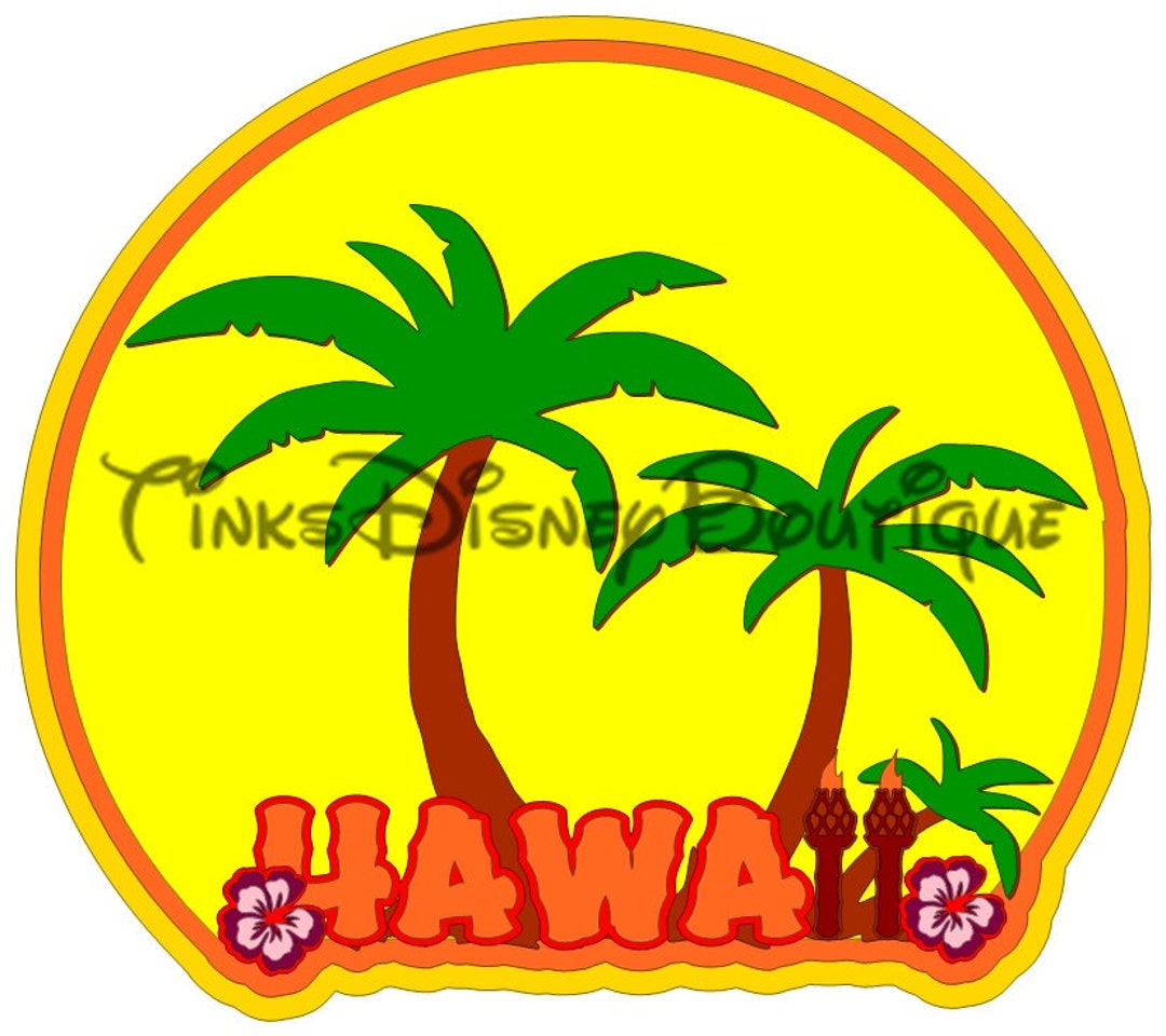 Hawaii Title SVG, Aloha Hawaii Clipart, Island Svg, Beach Svg, Vacation Svg, Travel, Scrapbook ...