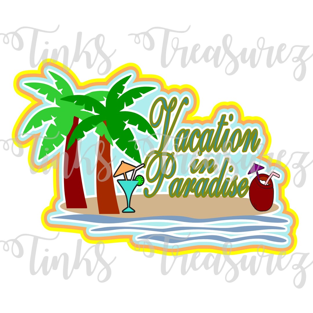 Digital File, Hawaii Title, Die Cut, Paper Piecing, Embellishment ...