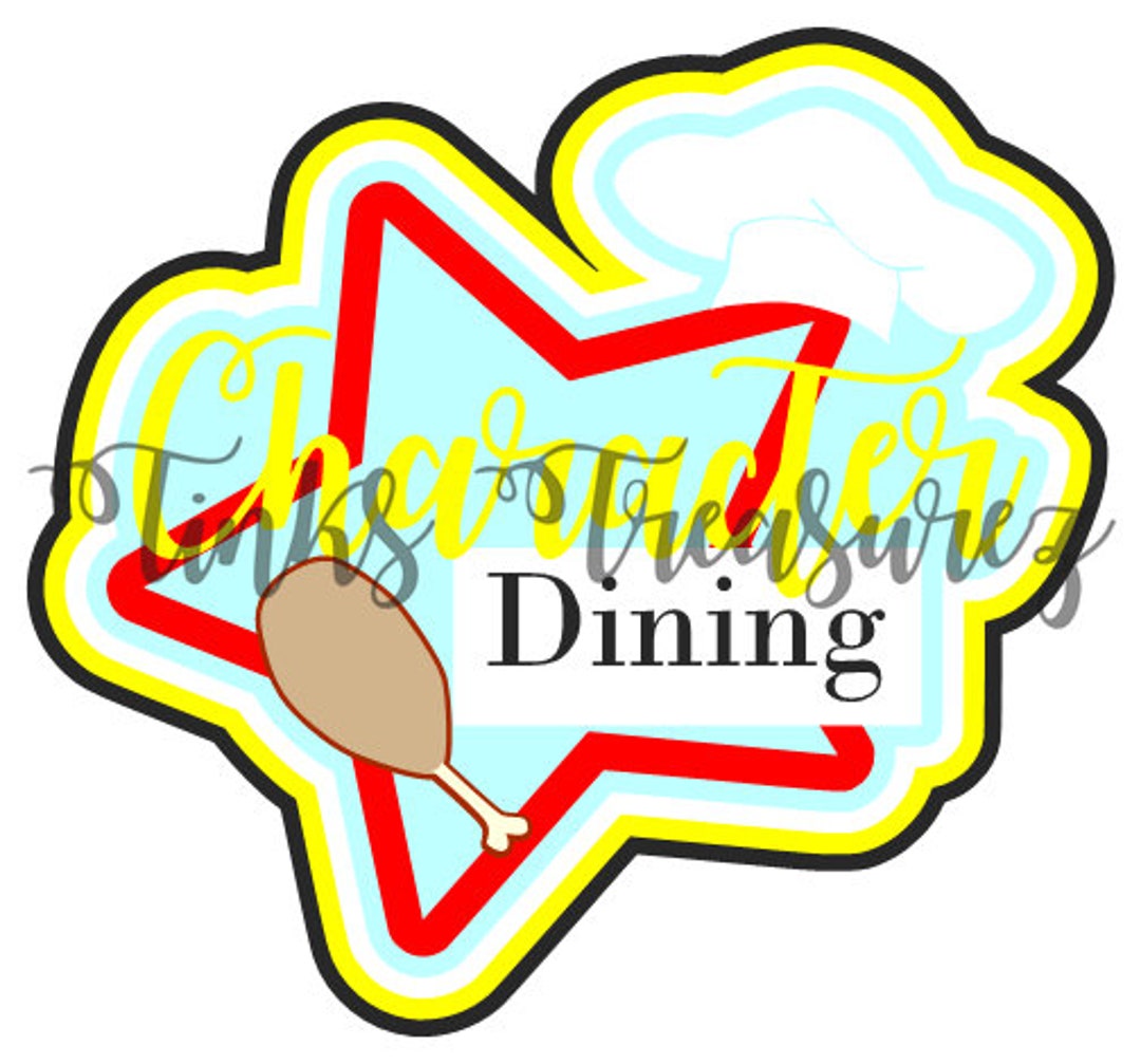 Character Dining SVG, Mouse Digital Cut File, Vacation Clipart, Die Cut ...
