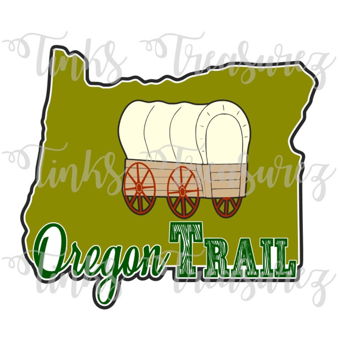 Oregon Trail SVG, Oregon Trail Cut File, Oregon Svg, Scrapbook Title ...