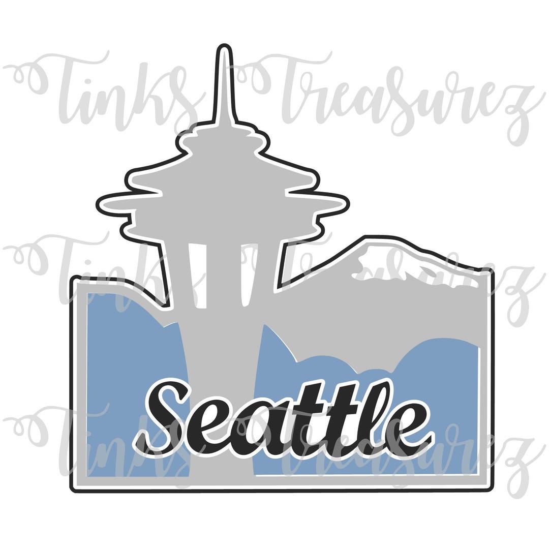 Seattle SVG, Space Needle Svg, Scrapbook Title Svg, Travel Svg ...