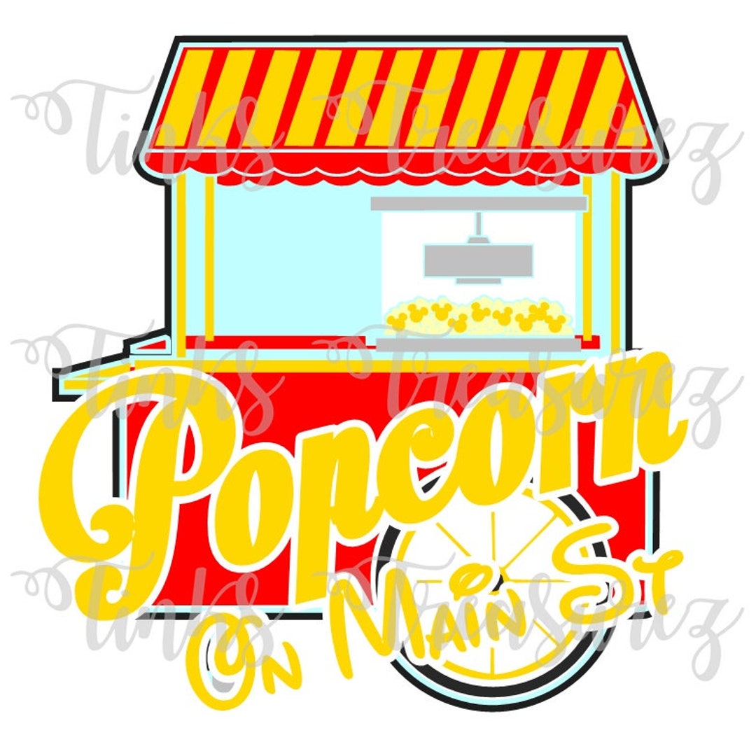Digital SVG Die Cut, SVG, Vacation SVG, Cut File, Popcorn on Main St ...