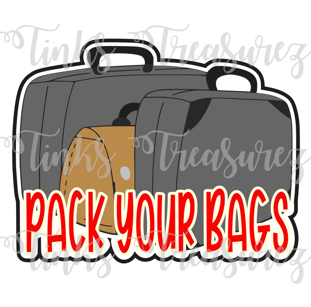 SVG Digital File,pack Your Bags, Cut File, Character SVG, Paper Piecing ...