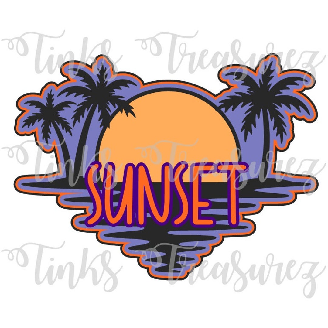Island SVG Digital File, Sunset Svg, Hawaii Svg, Bahamas Svg, Honeymoon ...