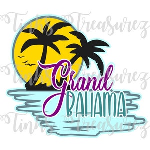 Island SVG Digital File, Sunset Svg, Grand Bahama Svg, Bahamas Svg ...