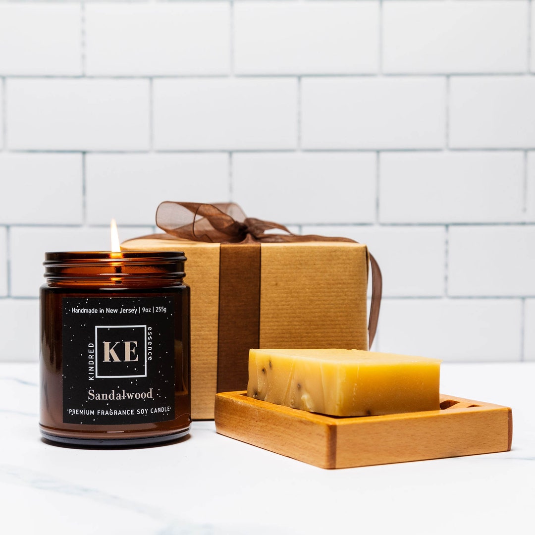 3-piece Spa Candle and Soap Gift Set for Men / Father's Day Gift ...