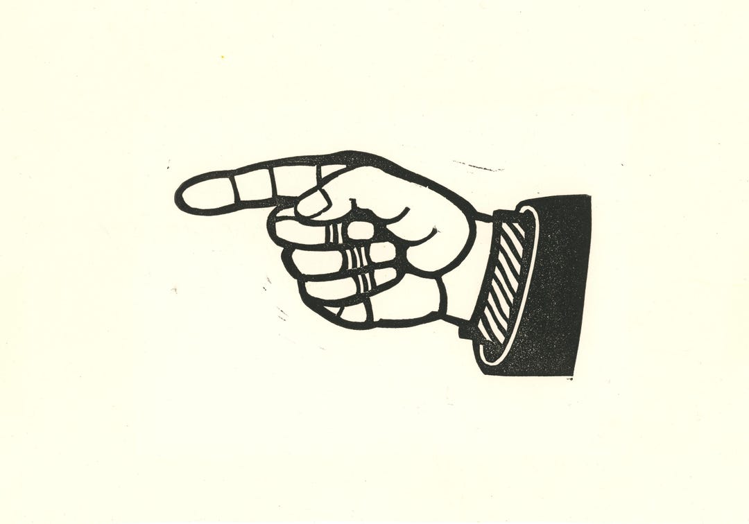 Edward Bawden Pointing Hand Print - Etsy