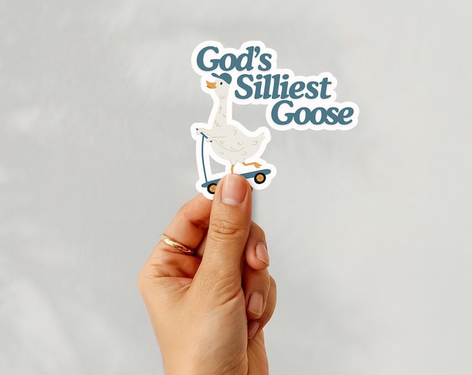 Silly Goose License Holographic Waterproof Sticker Cute Clown Circus ...