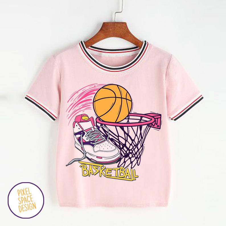 Basketball PNG, Girly Basketball Sublimation Digital Design Download ...