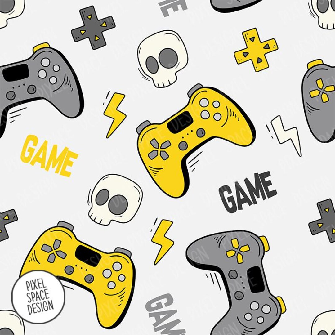 Gamer Seamless Pattern: Boy Fabric Background (digital Download) - Etsy