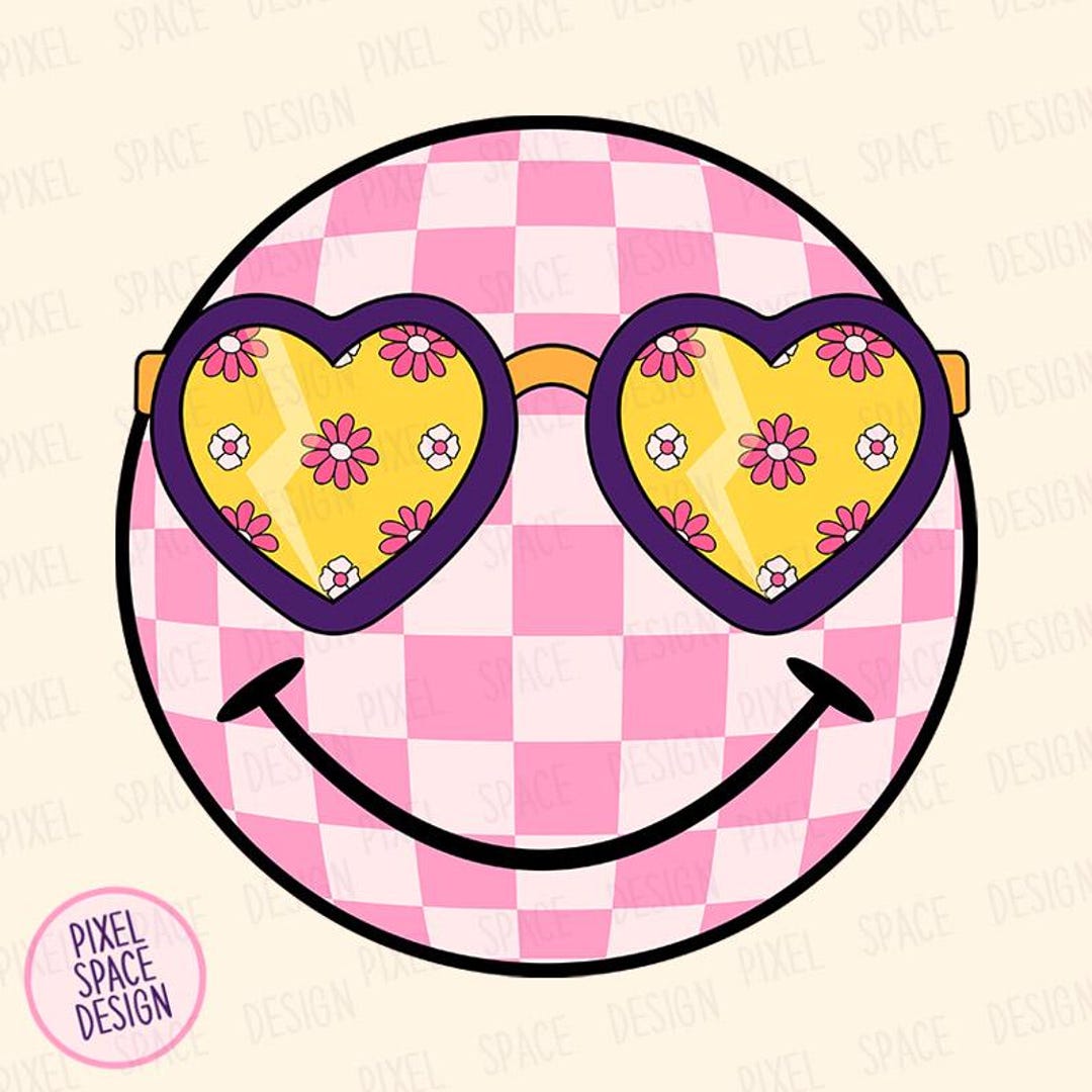 Retro Smiley Face PNG, Happy Face Sublimation PNG Design, Happy ...