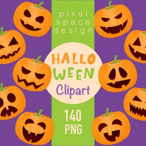 Halloween Clipart, Pumpkin, Cute Ghost, Candy, Cupcake, PNG Files ...
