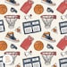 Basketball Seamless Pattern: Sports Fabric Design (JPG, PNG Digital ...