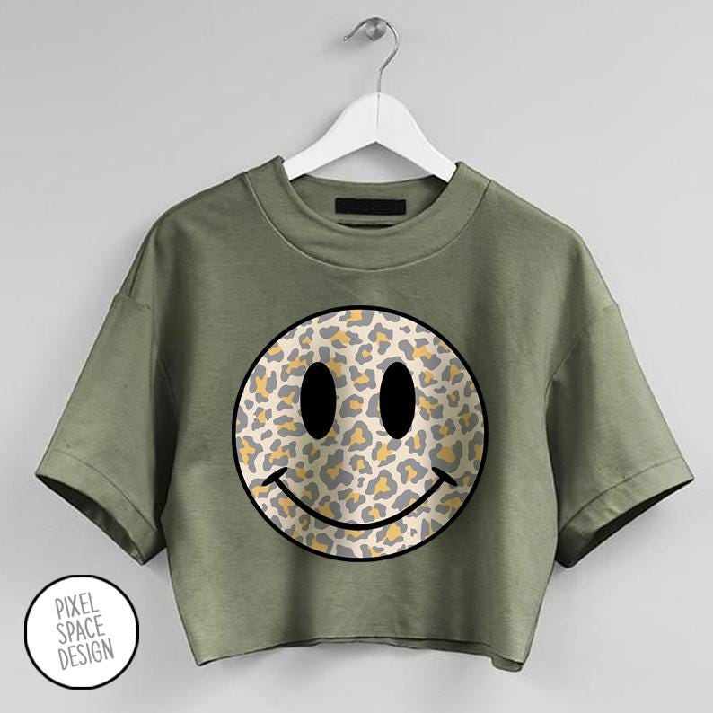 Leopard Print Smiley Face PNG: Sublimation Design (digital Download) - Etsy