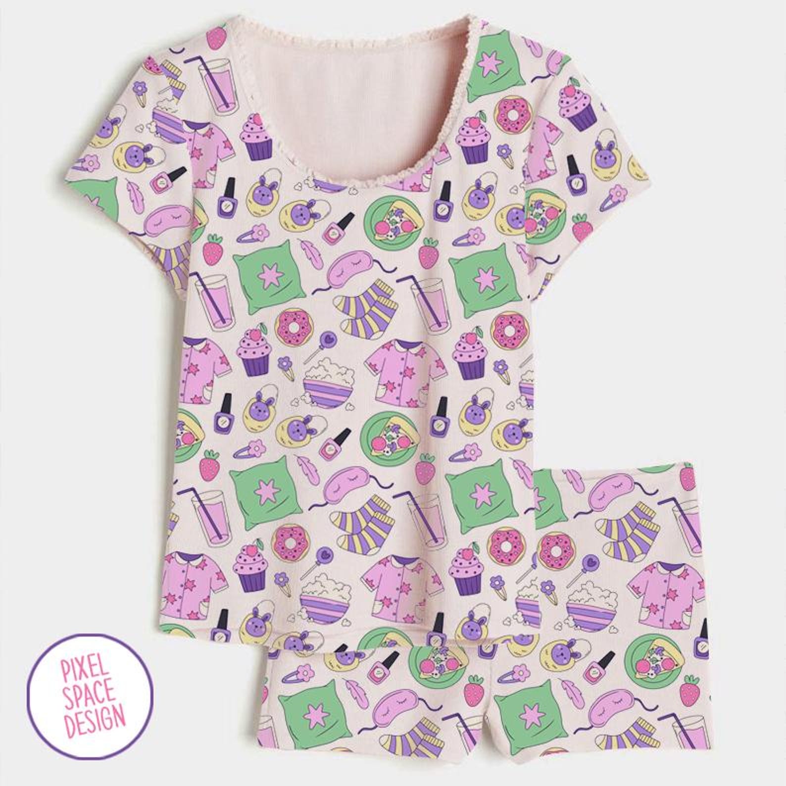 Slumber Party Seamless Pattern: Sleepover Digital Design (JPG, PNG) - Etsy