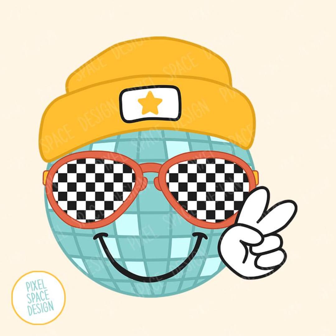 Smiley Face Peace Sign PNG, Retro Smiley Png, Digital Design, Smiley ...