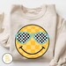 Retro Checkered Smiley Face PNG: Funny Sunglasses Design (digital ...