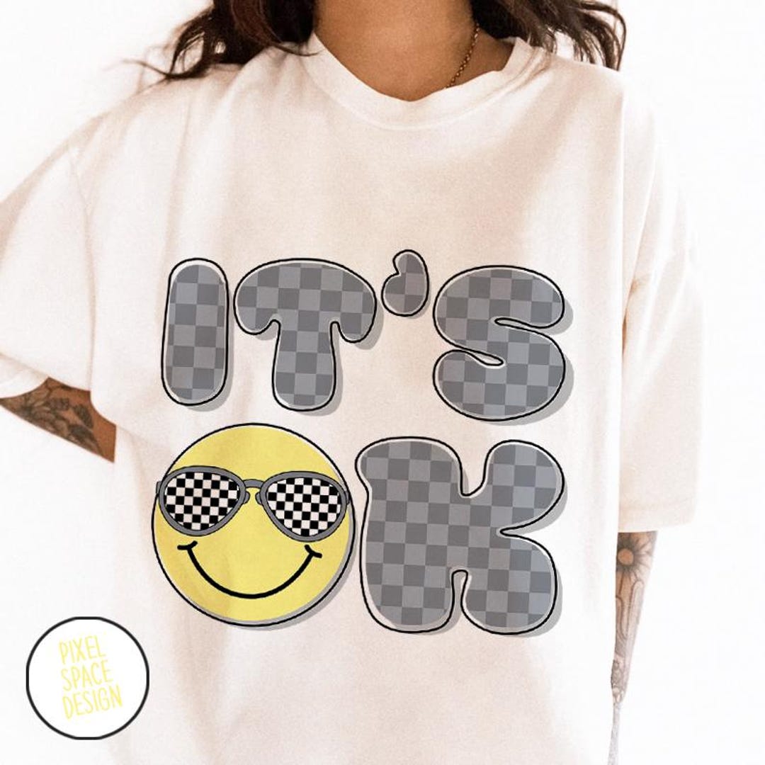 Retro Smiley Face PNG: Checkered Design (digital Download) - Etsy