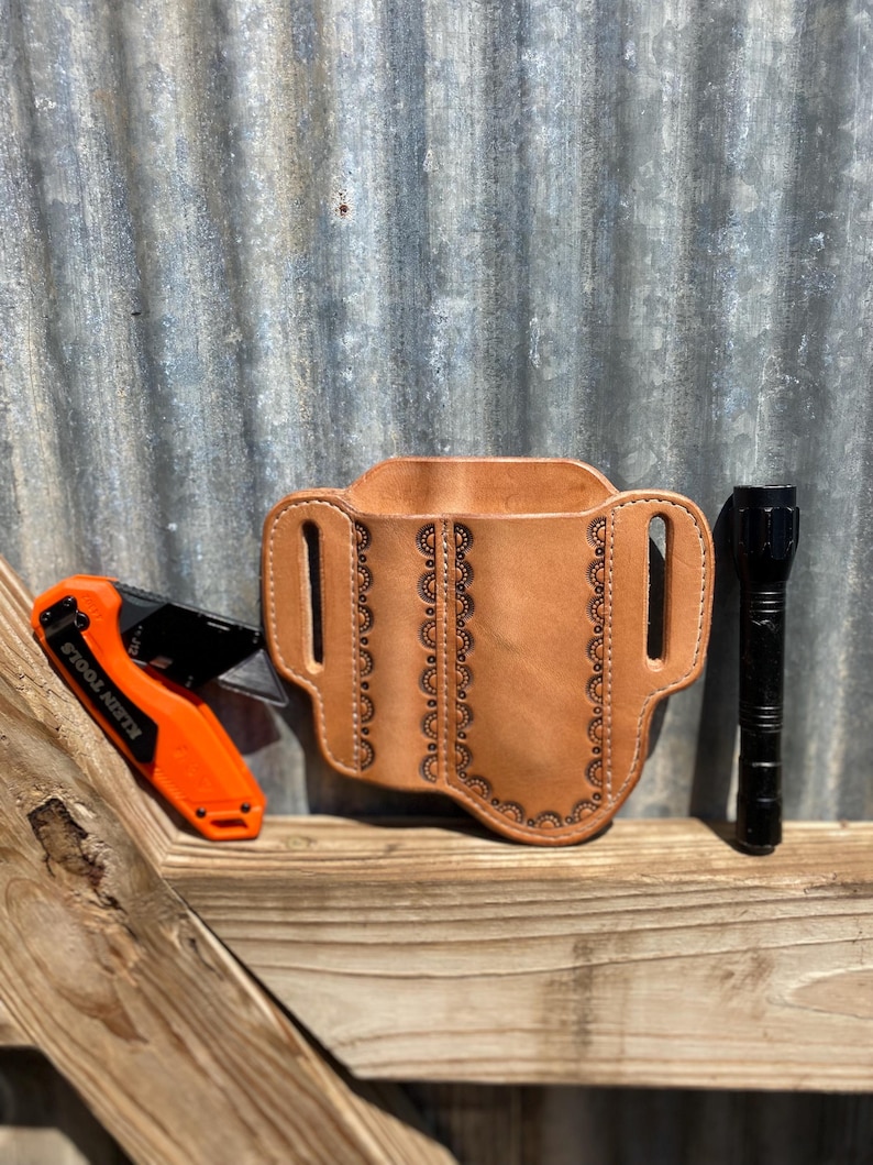 Leather Knife and Flashlight Holder. - Etsy