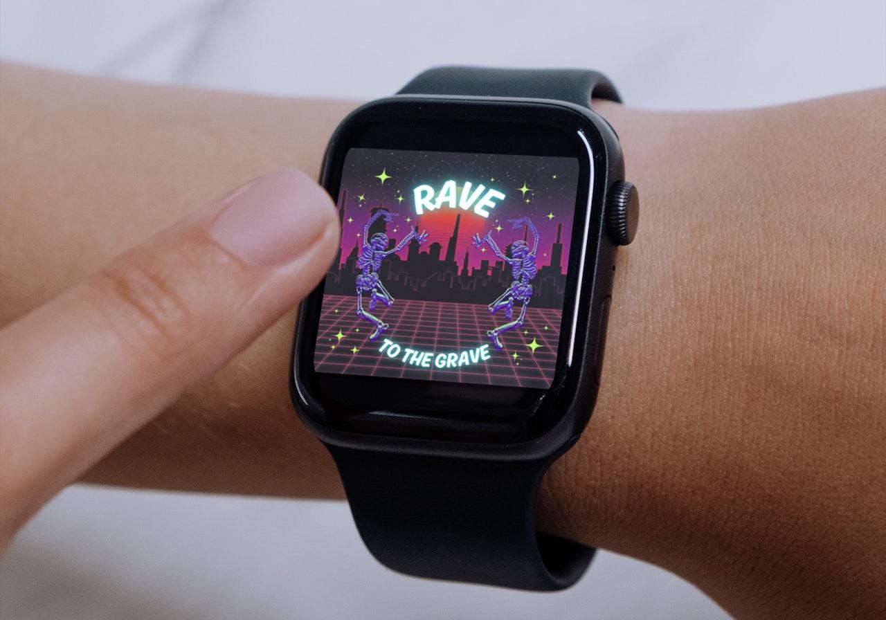 Rave to the Grave Skeleton Dance Raver Dancer Party EDM Music Fun Cute ...