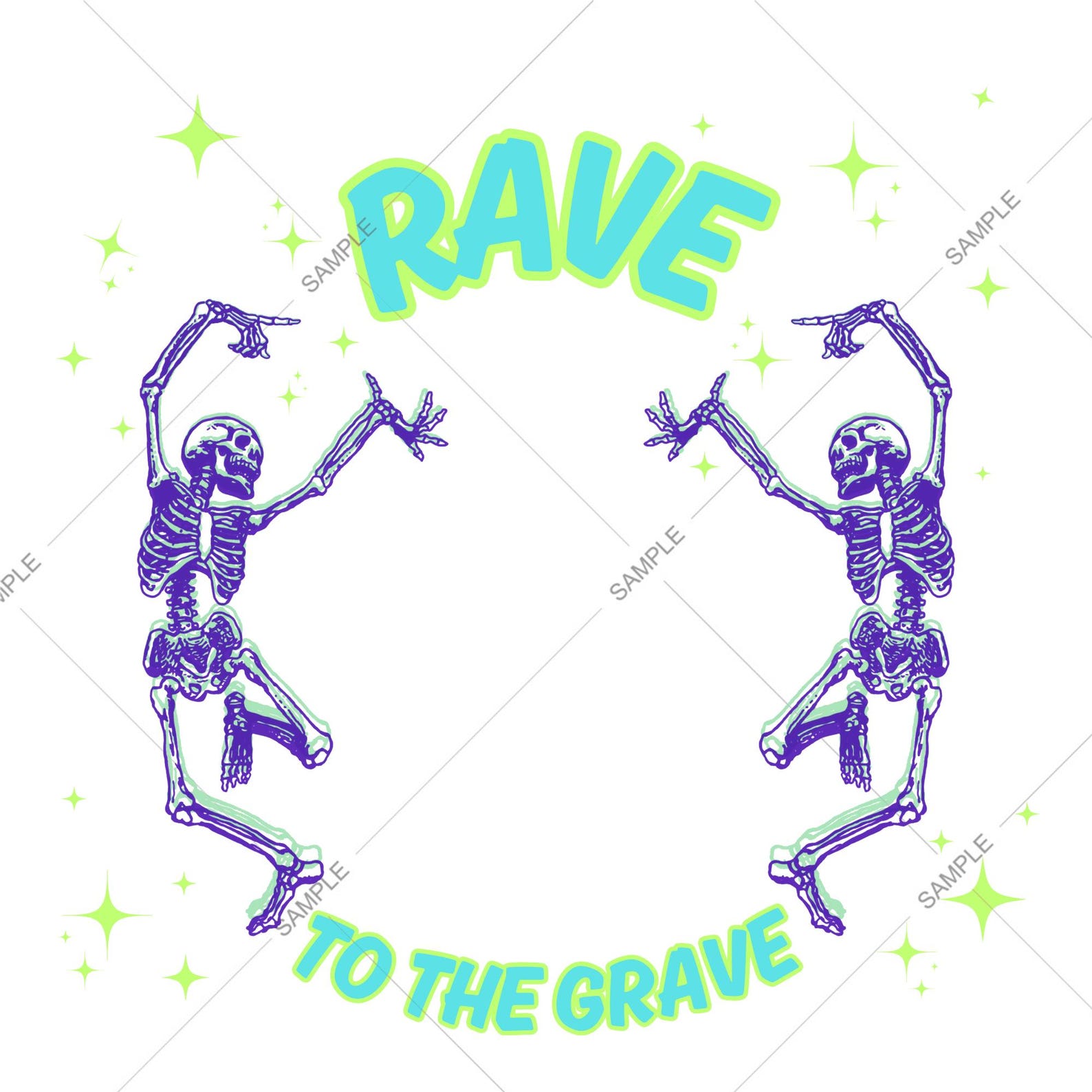 Rave to the Grave Skeleton Dance Raver Dancer Party EDM Music PNG Cute ...