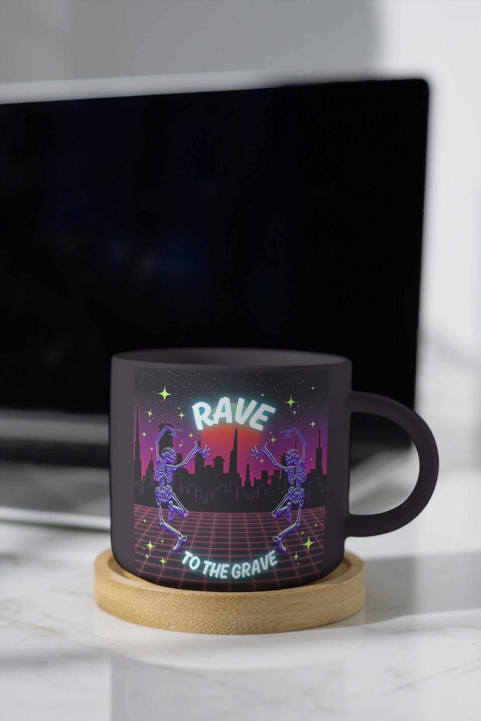 Rave to the Grave Skeleton Dance Raver Dancer Party EDM Music Fun Cute ...