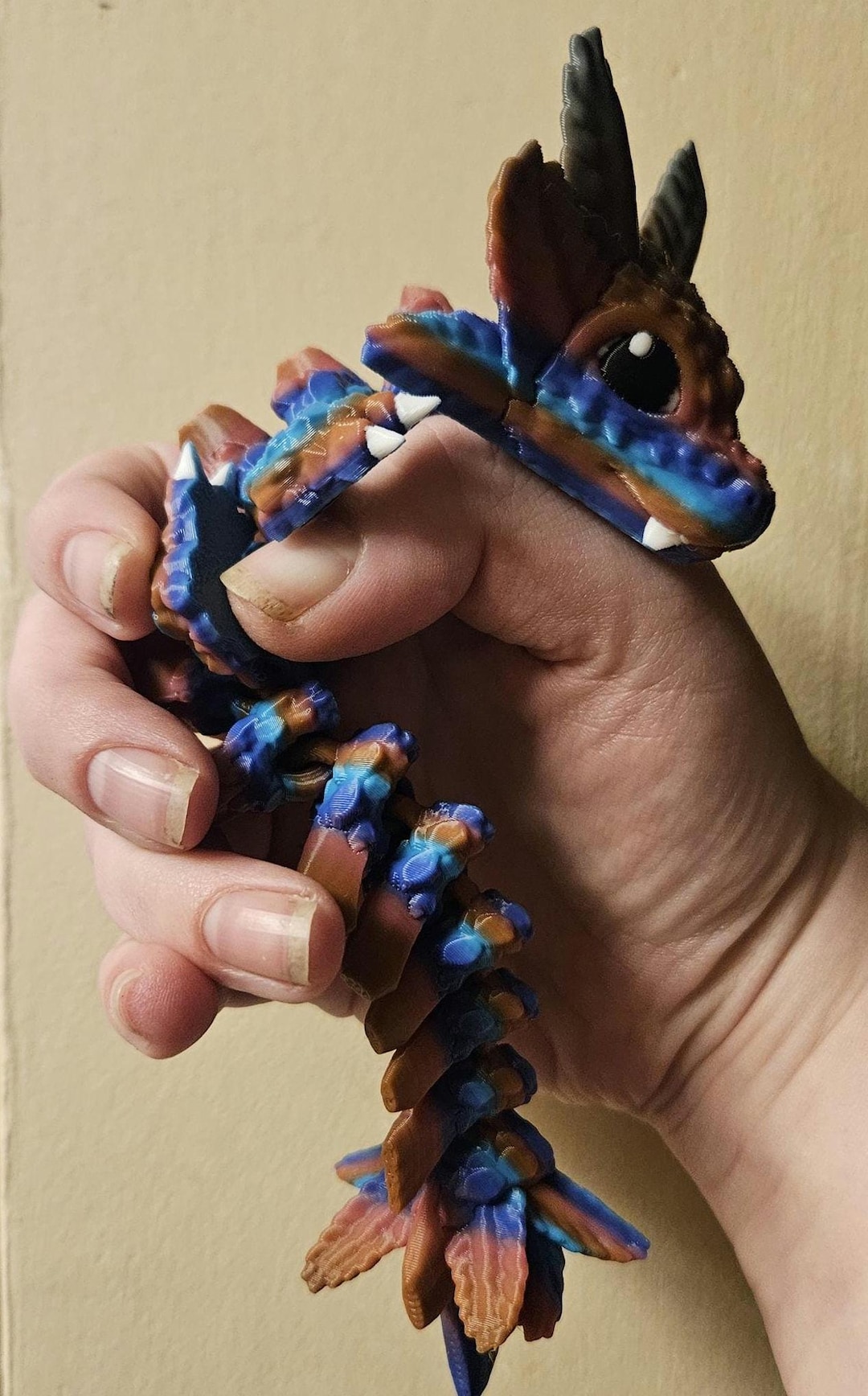 3D Printed Multicolor Axolotl Dragon - Etsy