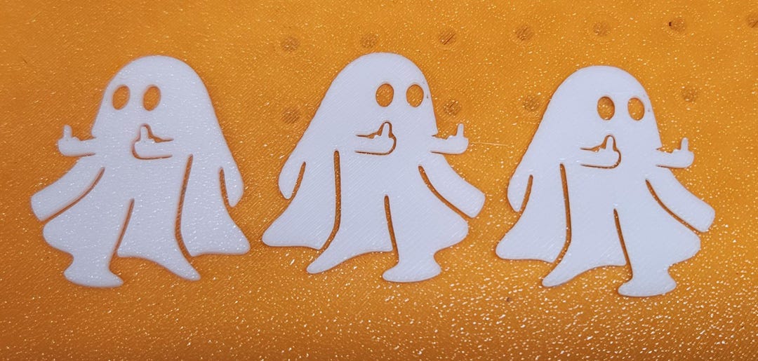 3D Printed 1in FU Ghost - Etsy