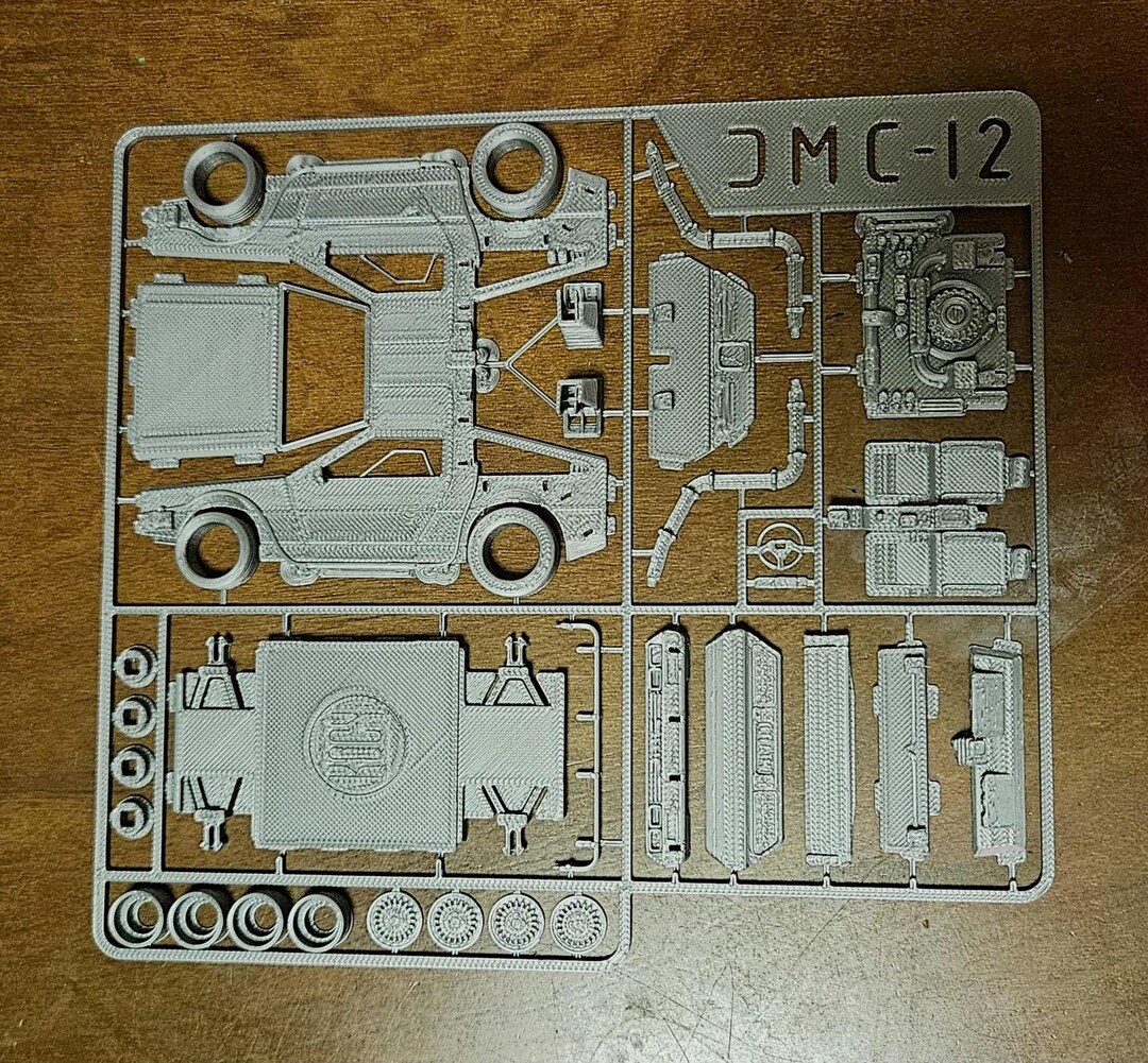 3D Printed Delorean Card Kit - Etsy