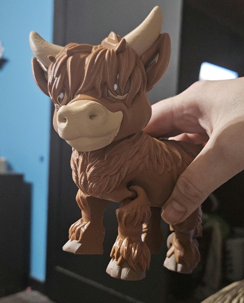 3D Printed Large Highland Cow - Etsy