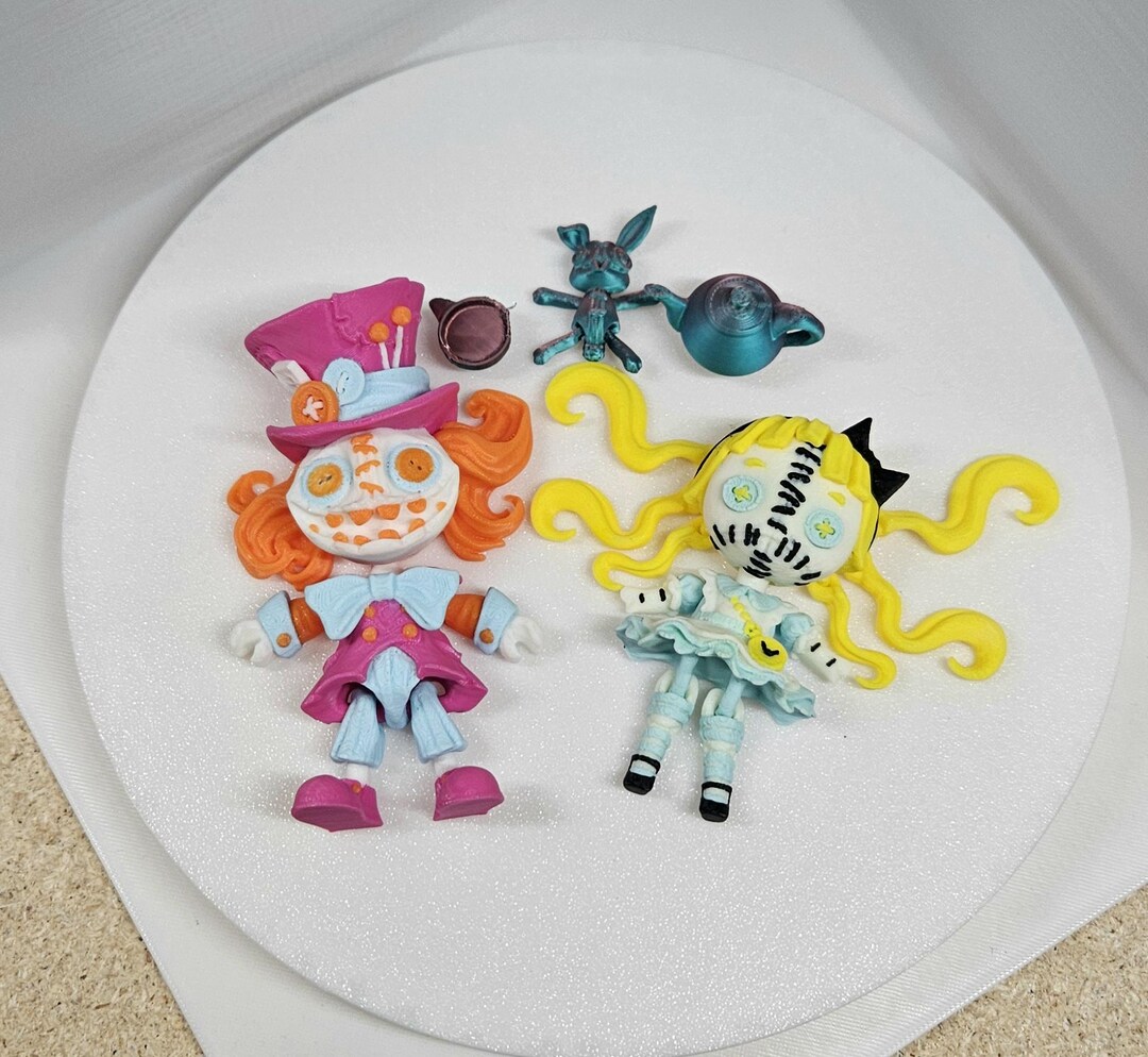 Spooky Flexy Articulated Fidget Mad Hatter and Alice Combo - Etsy