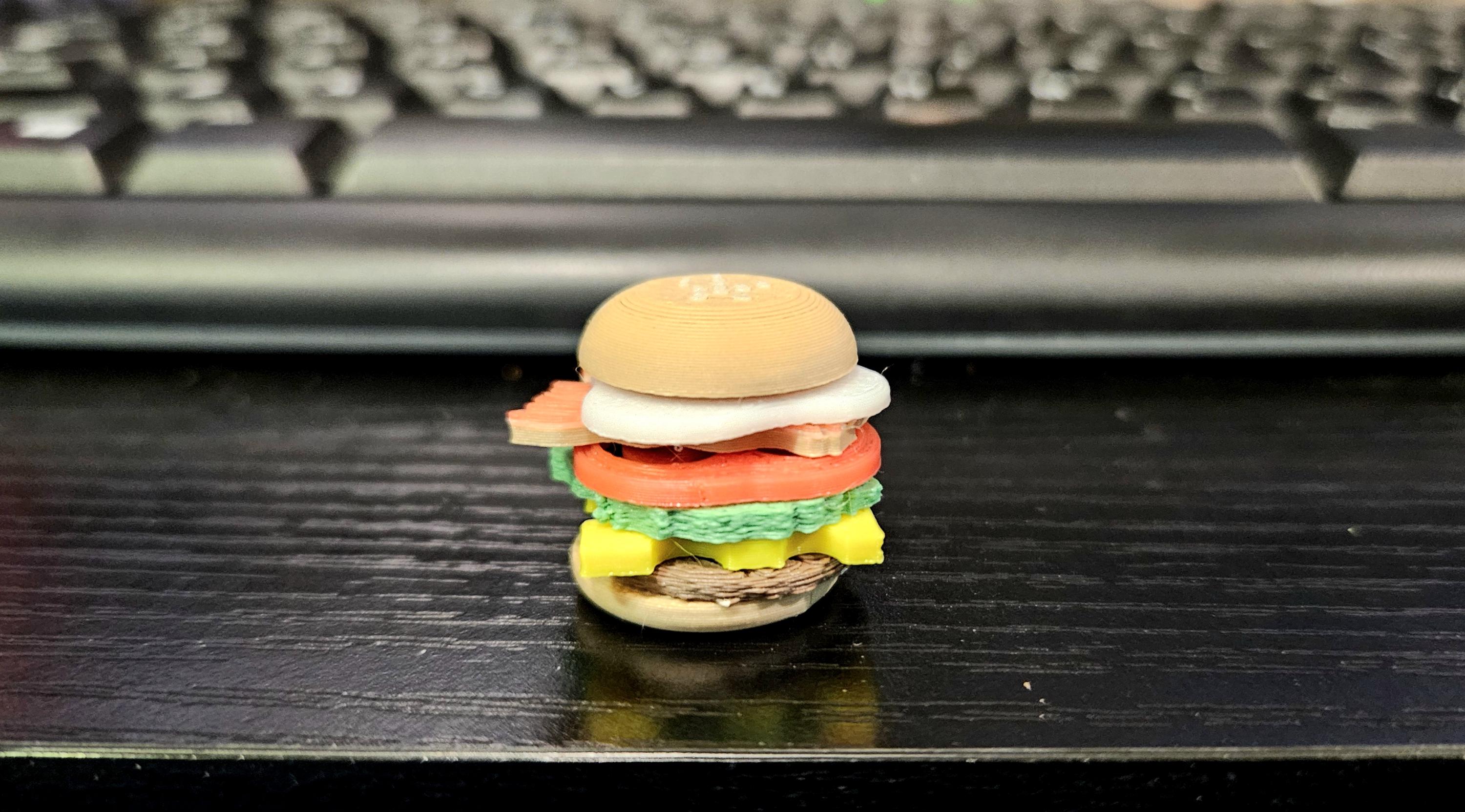 3D Printed Cute Half Inch Wide Mini Stackable Burger - Etsy