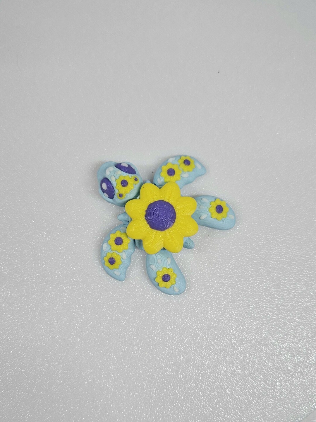 3D Printed Articulated Cute Sunflower Turtle - Etsy