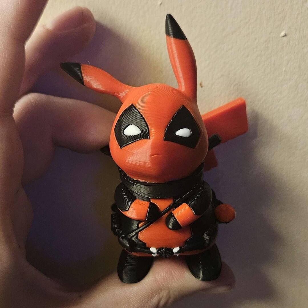 3D Printed Deadpool Pikachu - Etsy