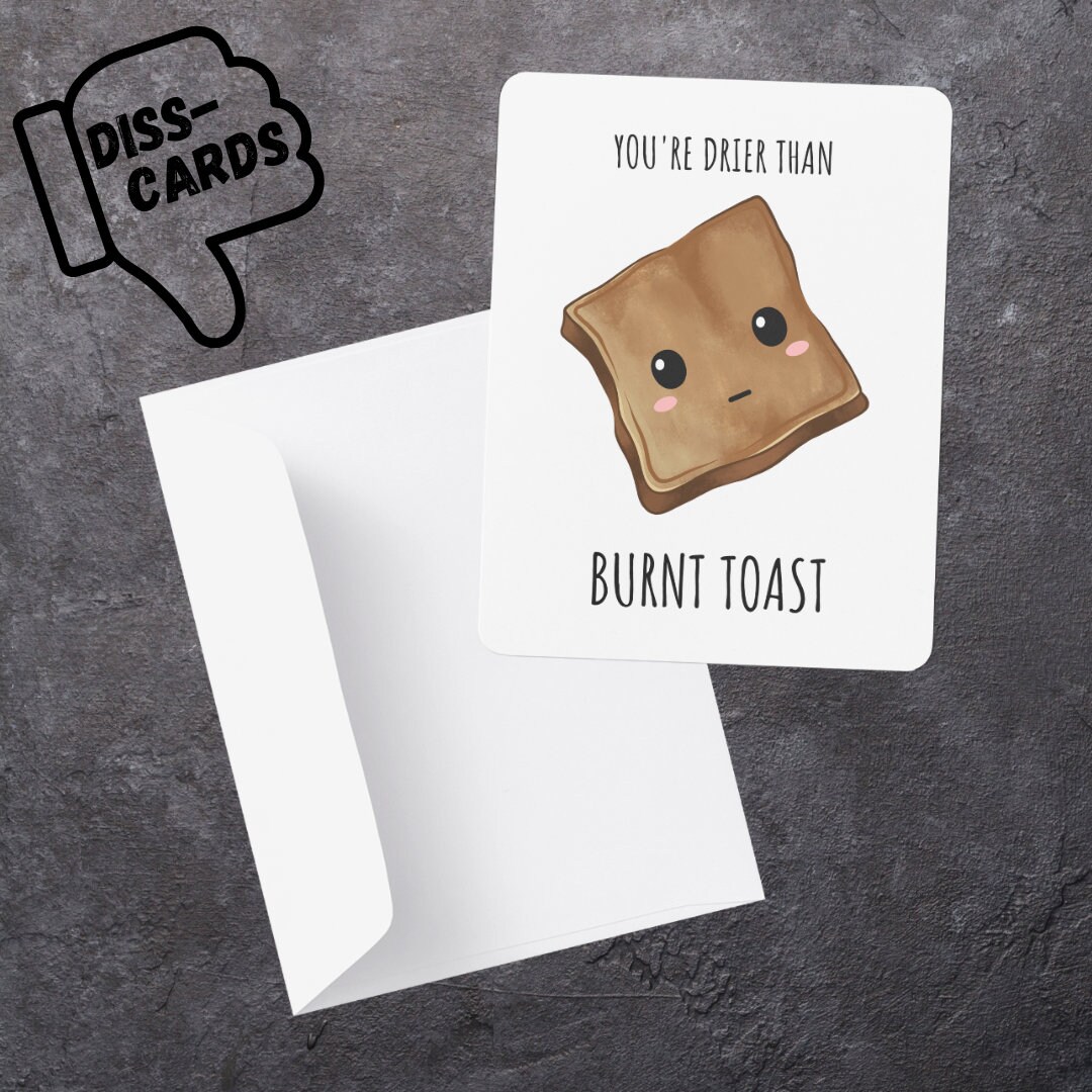Funny Insult Greeting Card Cute & Sarcastic Diss-cards for Friends ...