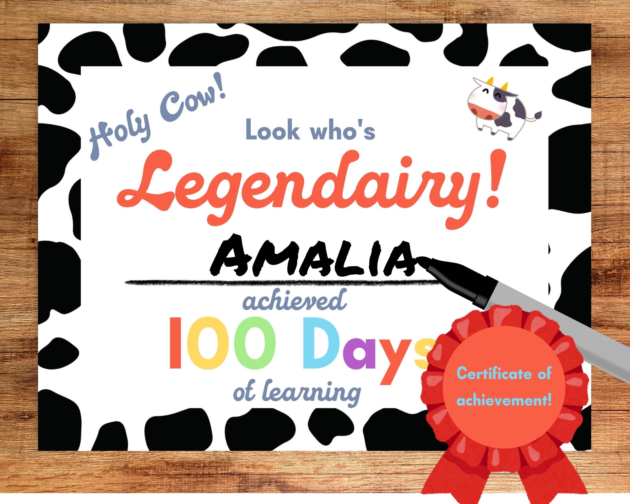 100th Day of School Printable Photo Props Bundle, 2 Posters, 6 Pennant ...