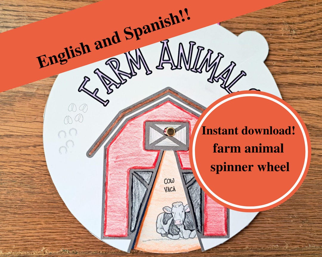 Printable Farm Animal Spinner Wheel, Classroom Craft, Preschool ...