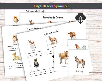 Farm Animal Activity Matching Game - Etsy