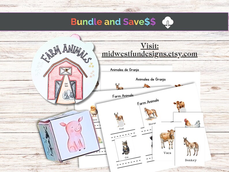 Montessori Farm Animal Movement Dice Activity for Preschool ...