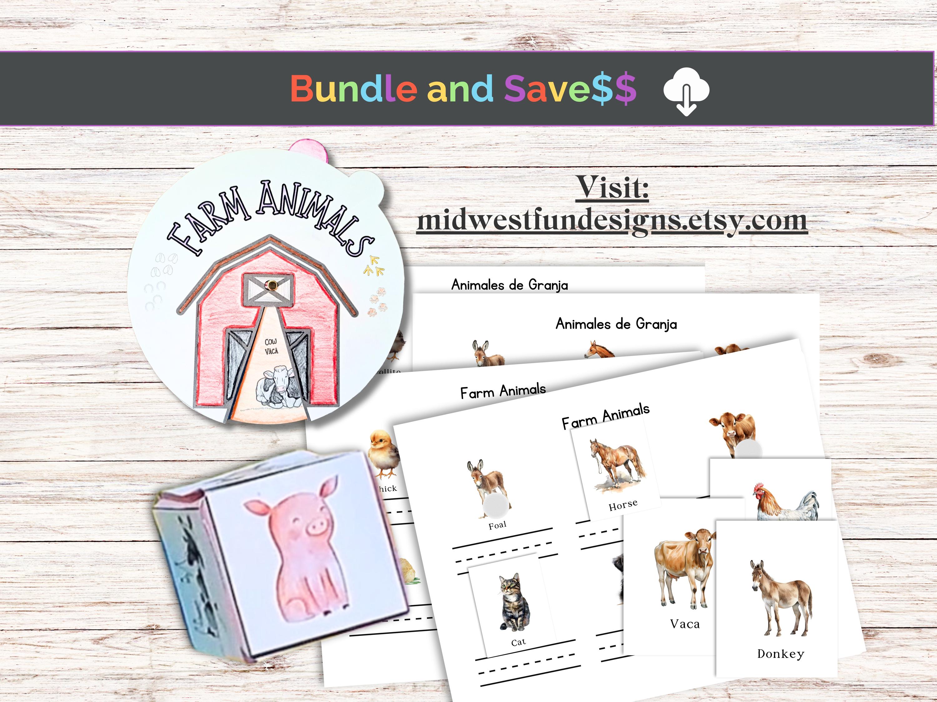 Montessori Farm Animal Movement Dice Activity for Preschool ...