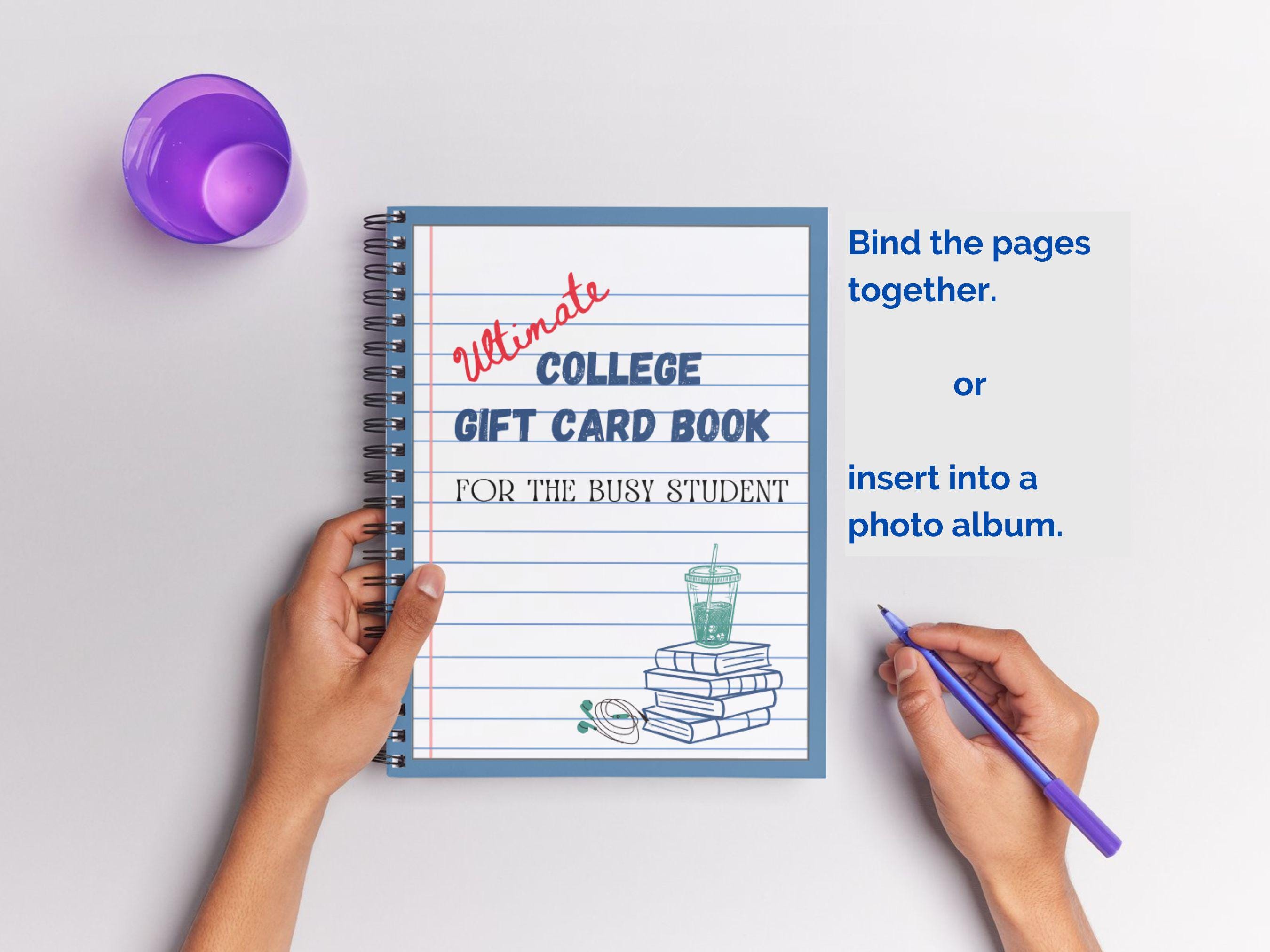 Ultimate Printable College Gift Card Book for the College Graduate ...